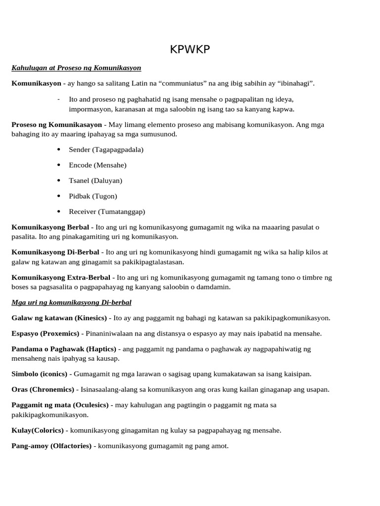 KPWKP Reviewer 2 | PDF