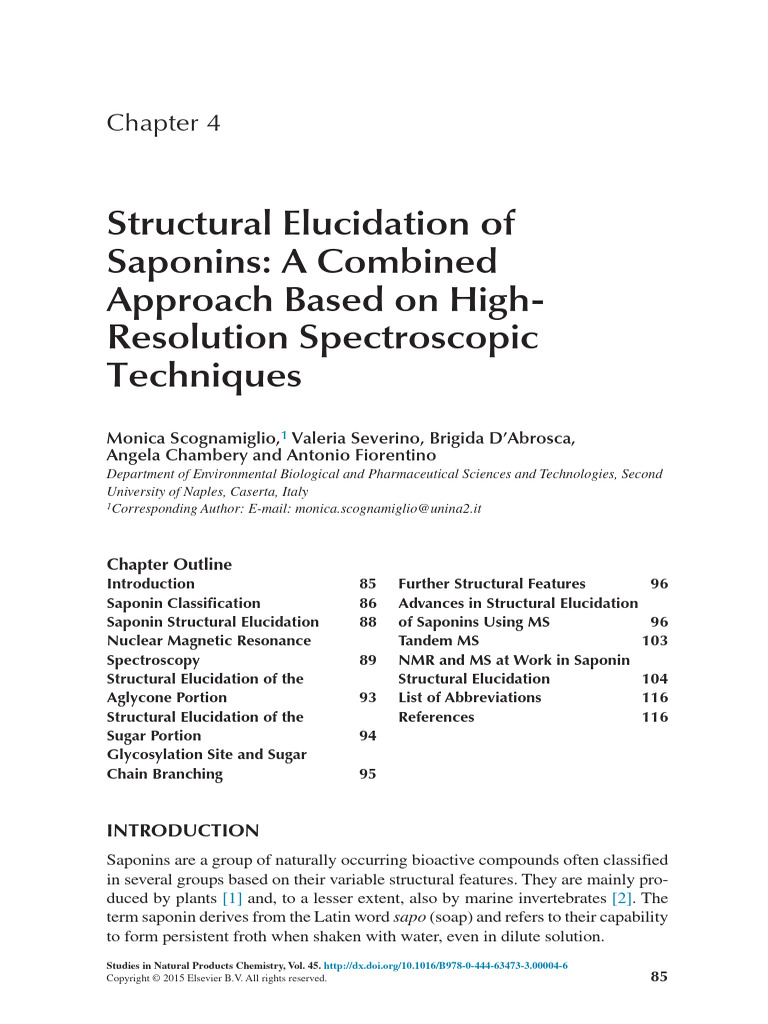 SNPC - Saponins. Chapter 4 | PDF | Two Dimensional Nuclear Magnetic Resonance Spectroscopy ...