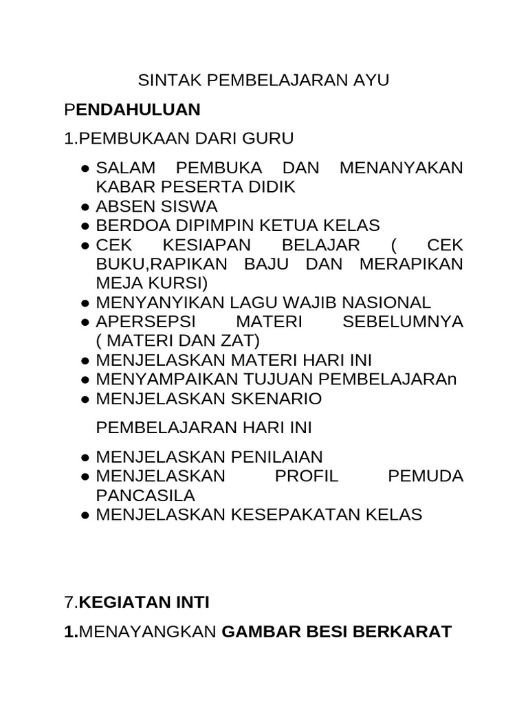 Alur Pembelajaran Ayu | PDF
