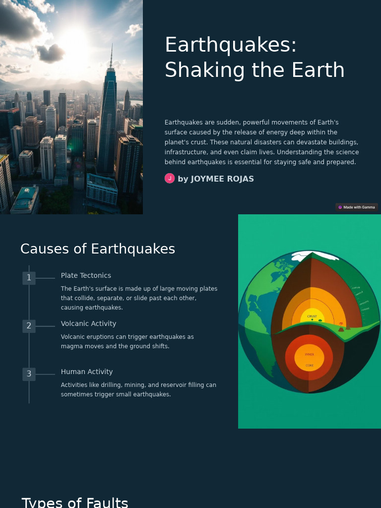 Earthquakes Shaking The Earth | PDF | Earthquakes | Fault (Geology)