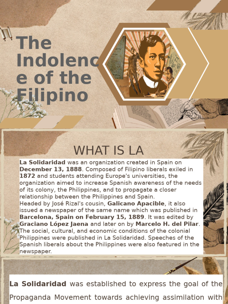 INDOLENCE OF FILIPINOS | PDF