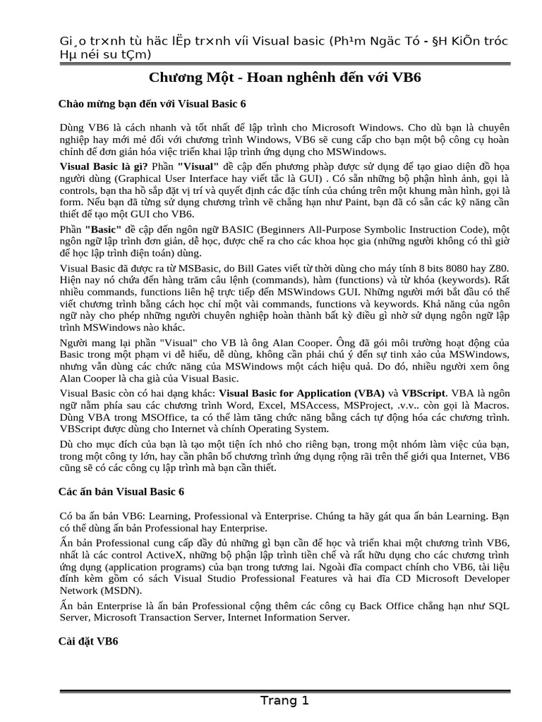 Giao Trinh VB 6[1].0 | PDF