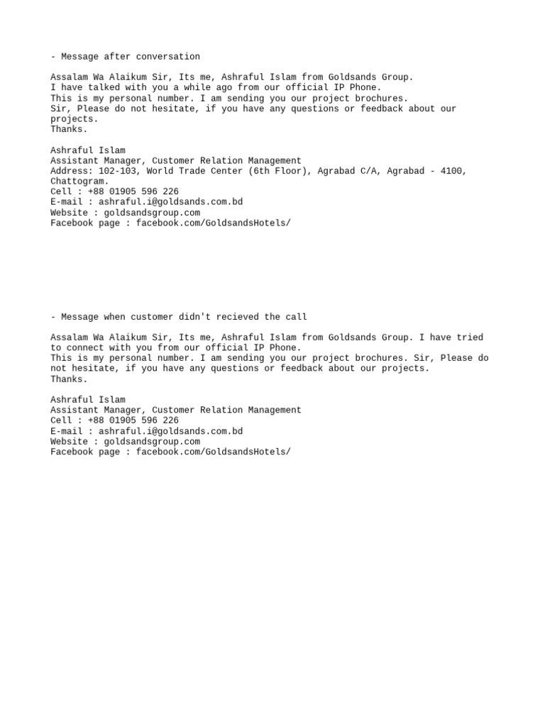 Welcome Msg for Whatsapp | PDF