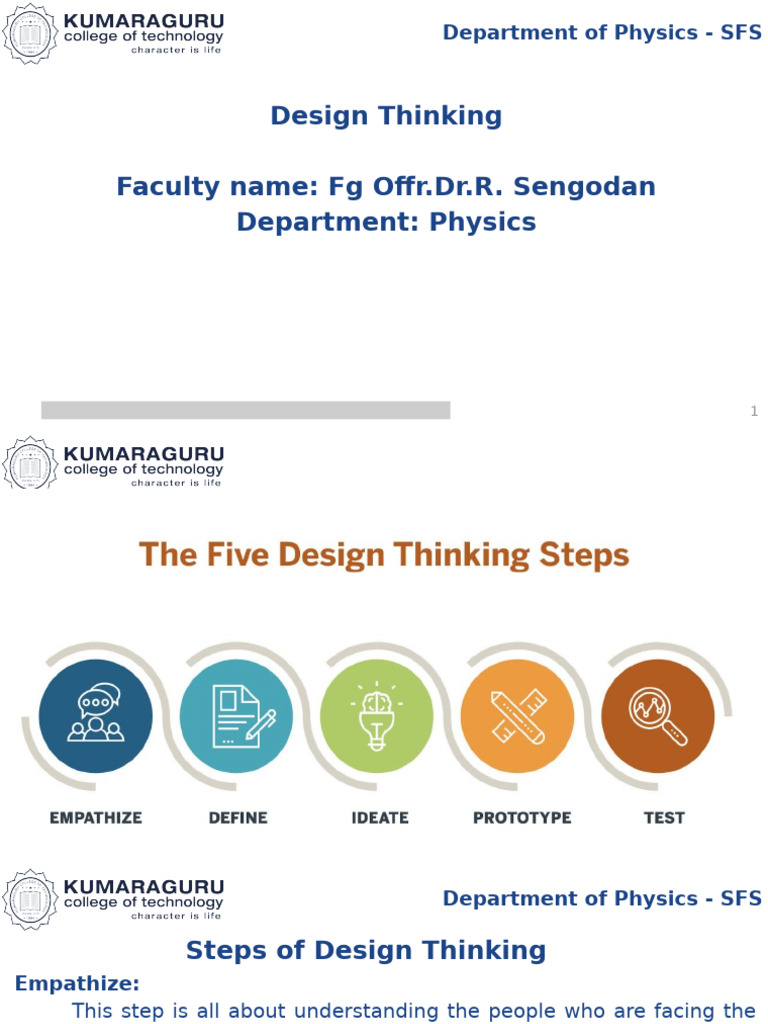 Design Thinking - 1 Final | PDF | Design Thinking