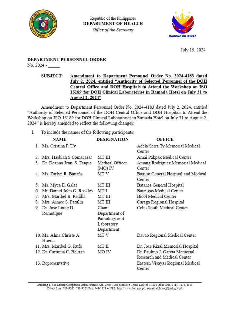 Amended DPO ISO PAB Workshop | PDF | Health Economics | Health Care