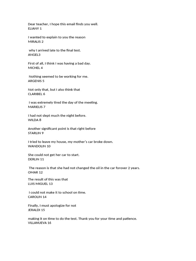 Dear Teacher 6D | PDF