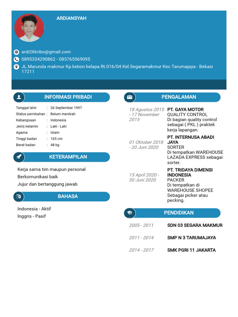 CV Ardiansyah | PDF