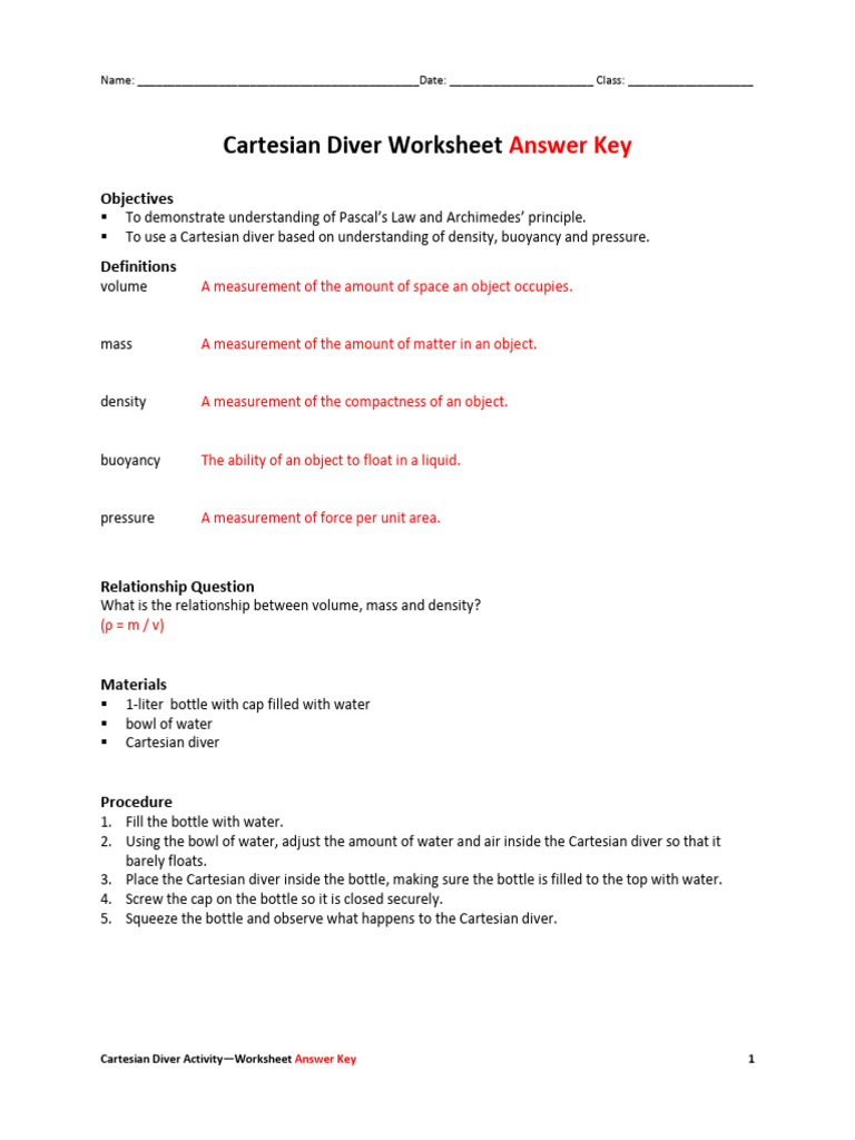 Cartesian Diver Full | PDF | Buoyancy | Density