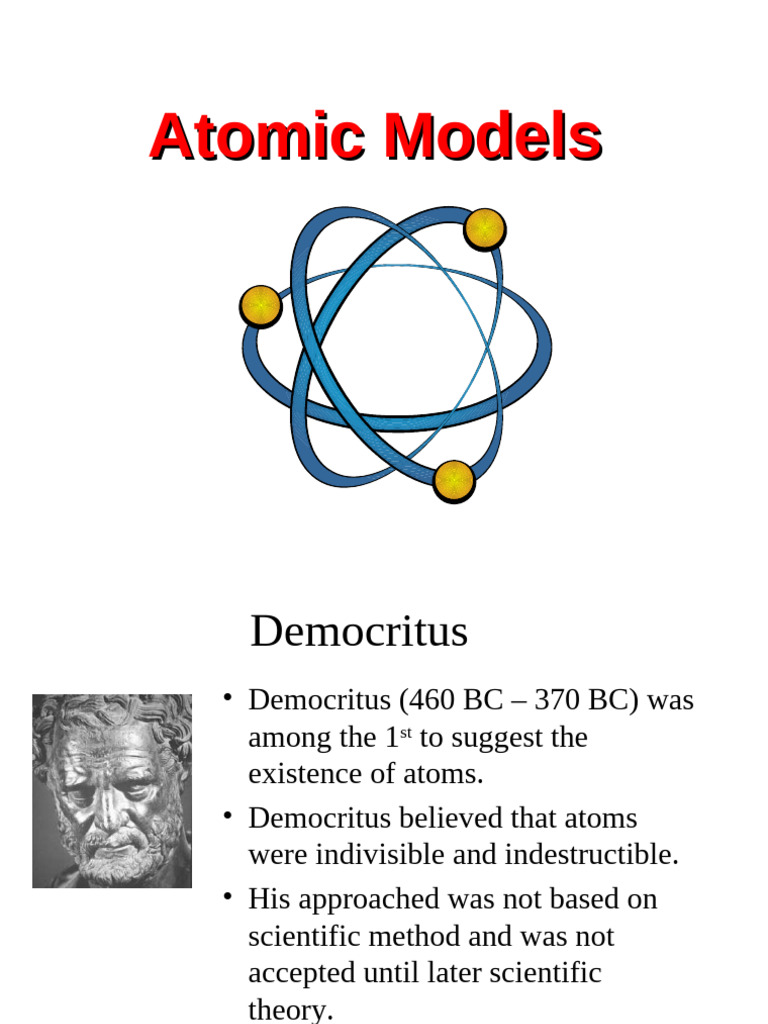 Evolution of Atomic Models | PDF | Atomic Orbital | Atoms