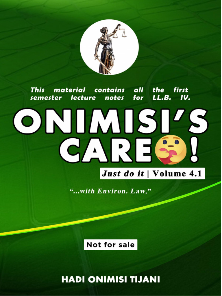 Onimisi's Care, Volume 4.1 (Env. Law) . | PDF | Appeal | Lawsuit