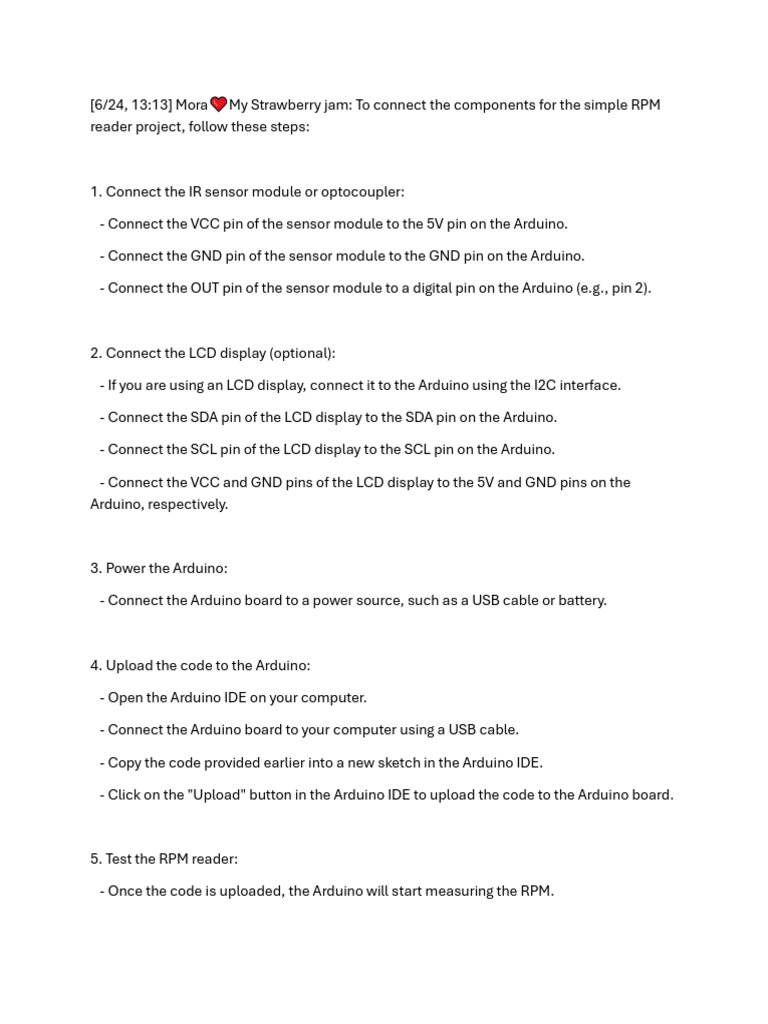 rpm meter | PDF | Arduino | Computer Programming