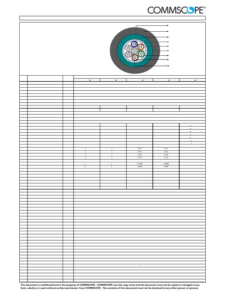 48-Fiber Dry Multi Tube FO Cable Specs | PDF | Optical Fiber | Equipment