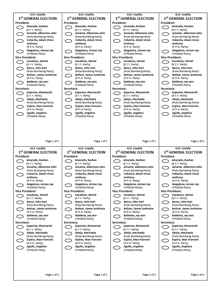 Ballots | PDF