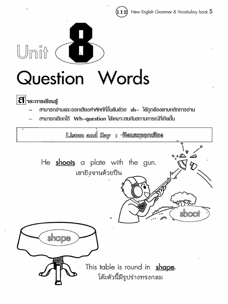 Unit 8 Question Words | PDF