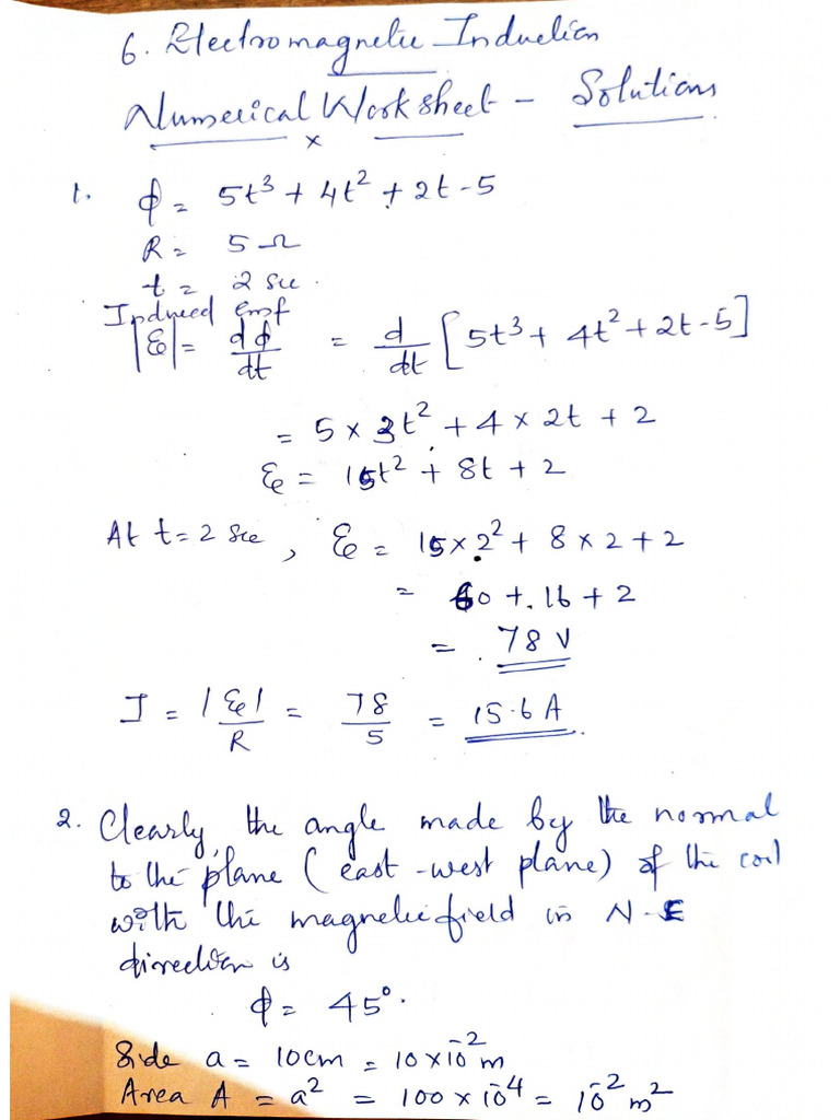 Solutions - EMI Numericals | PDF
