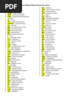 Veterinary Abbreviations and Acronyms Guide | PDF