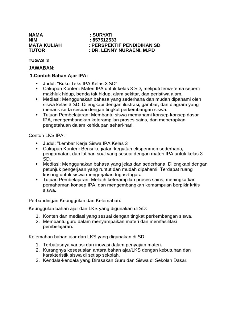 Suryati TT3 Prespektif | PDF | Seni & Disiplin Bahasa