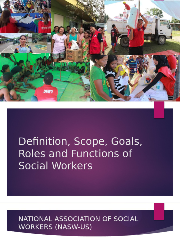 Goals Roles and Functions of Social Workers | PDF | Social Work ...