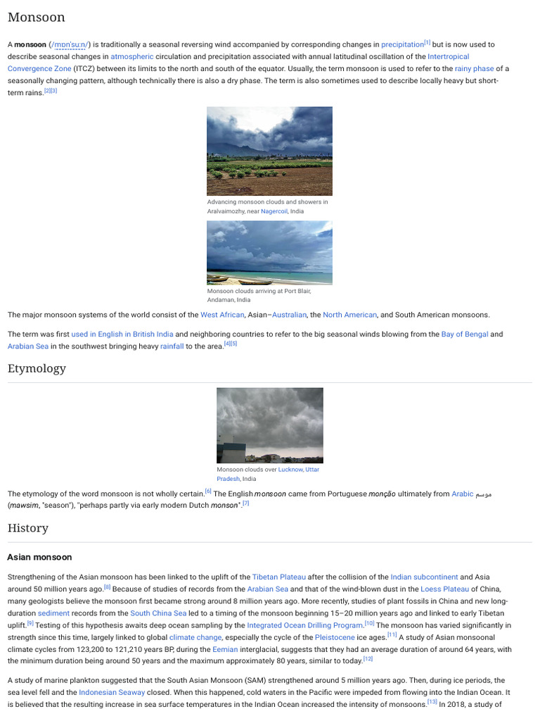 Monsoon season pdf | PDF | Monsoon | Rain