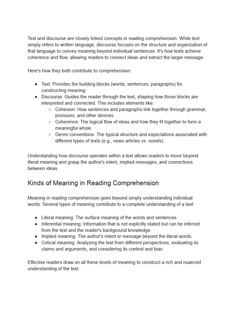 nots | PDF | Reading Comprehension | Semantics