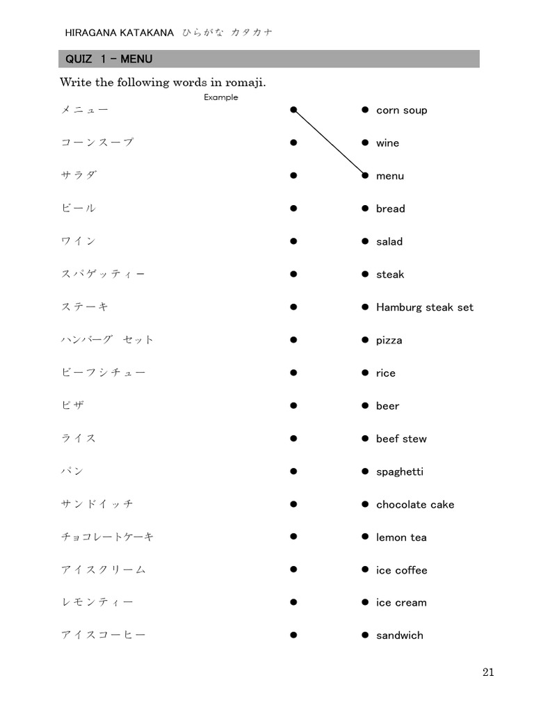 Hiragana Katakana Work Sheet | PDF