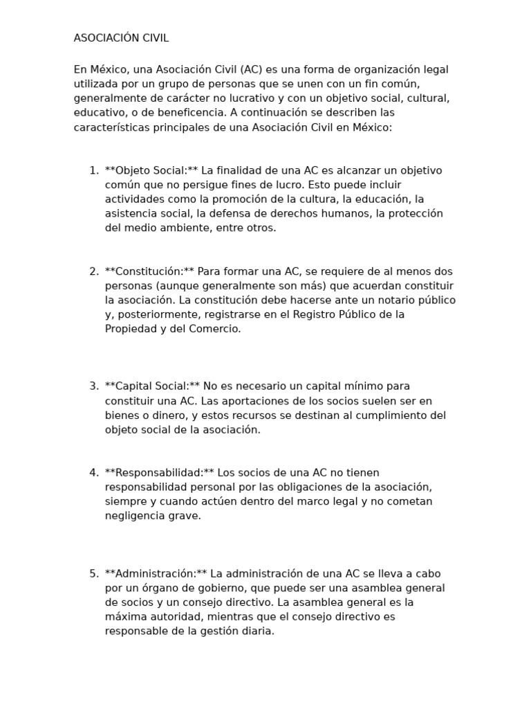 Arumy, Asociaciones Civiles | PDF | Organización no gubernamental ...