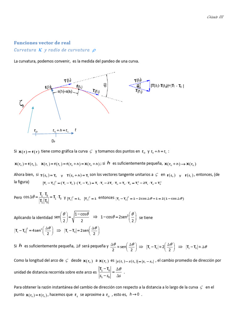 CIII 07 Ejercicios de La Curvatura | PDF | Curva | Colector