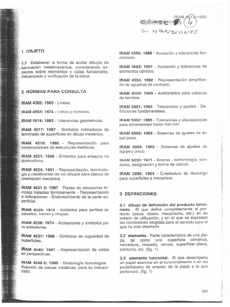 Norma Iram 4513 Acotacion de Planos en El Dibujo Mecanico | PDF