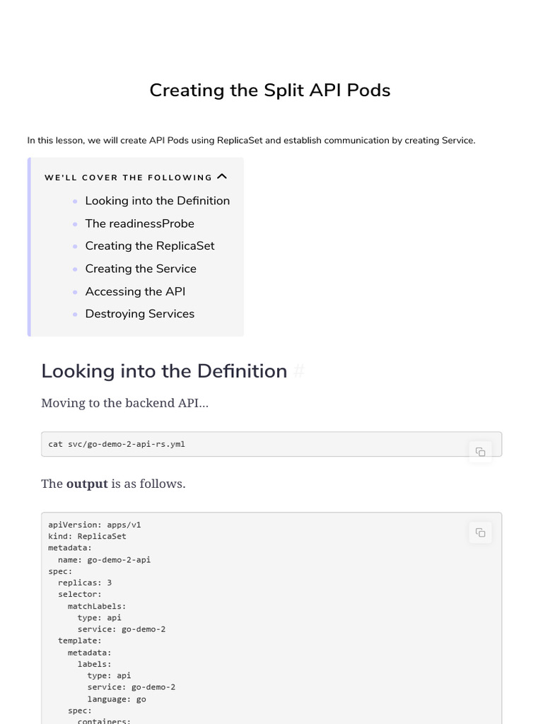 34 Creating The Split API Pods | PDF | Computer Engineering | Information Technology