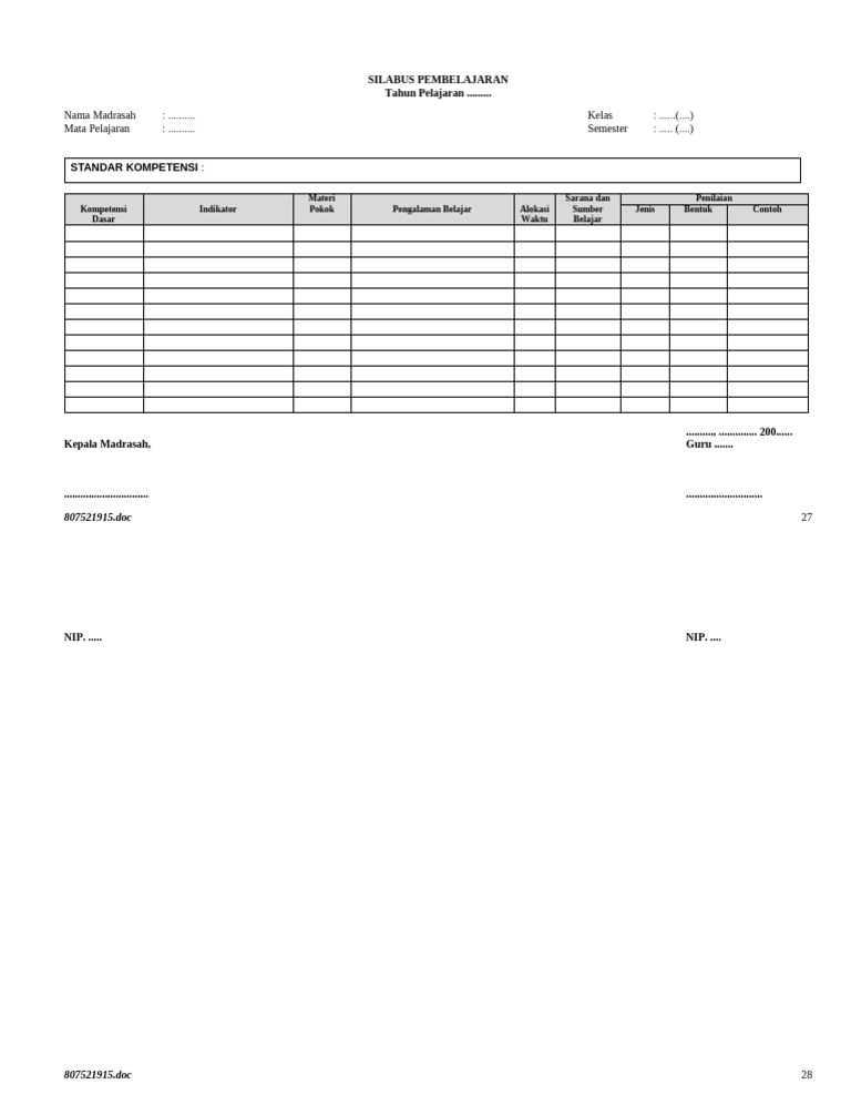 B.2.3a-Form Silabus | PDF