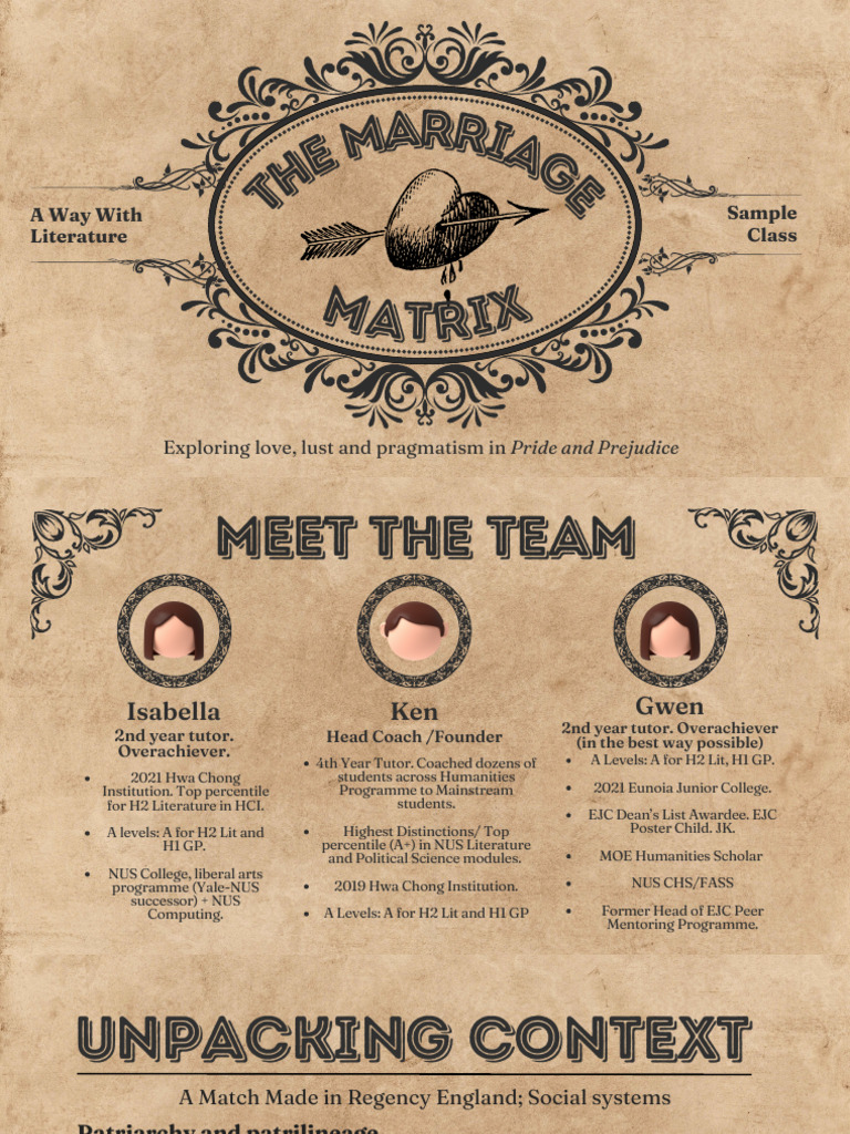 The Marriage Matrix Pride and Prejudice AWWL | PDF | Mr. Darcy