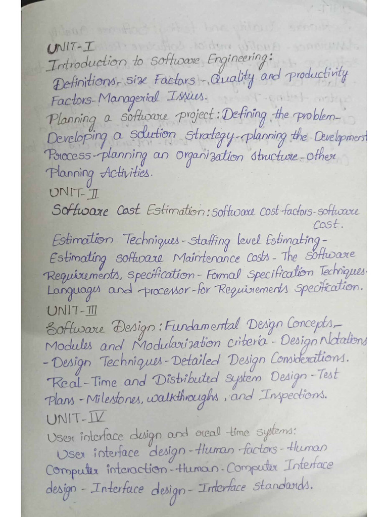 SE 1st unit NOTES | PDF