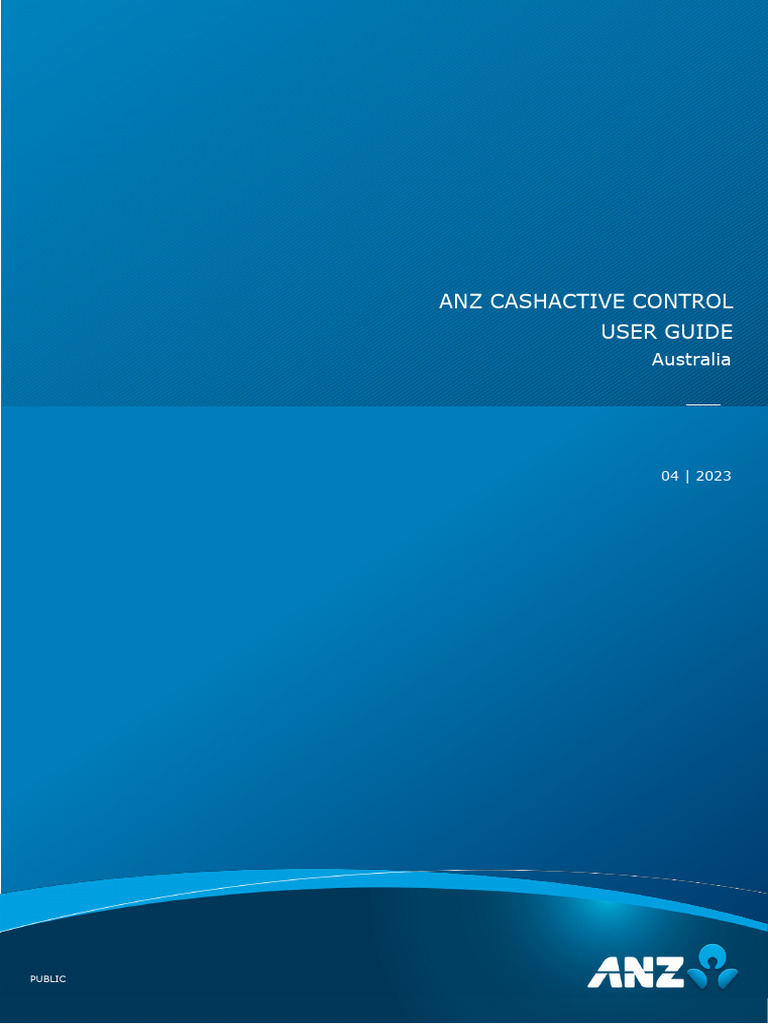 ANZ CashActive Control User Guide | PDF | Login | Password