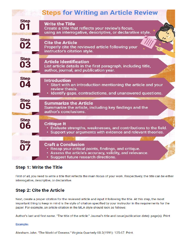 How To Write An Article Review | PDF