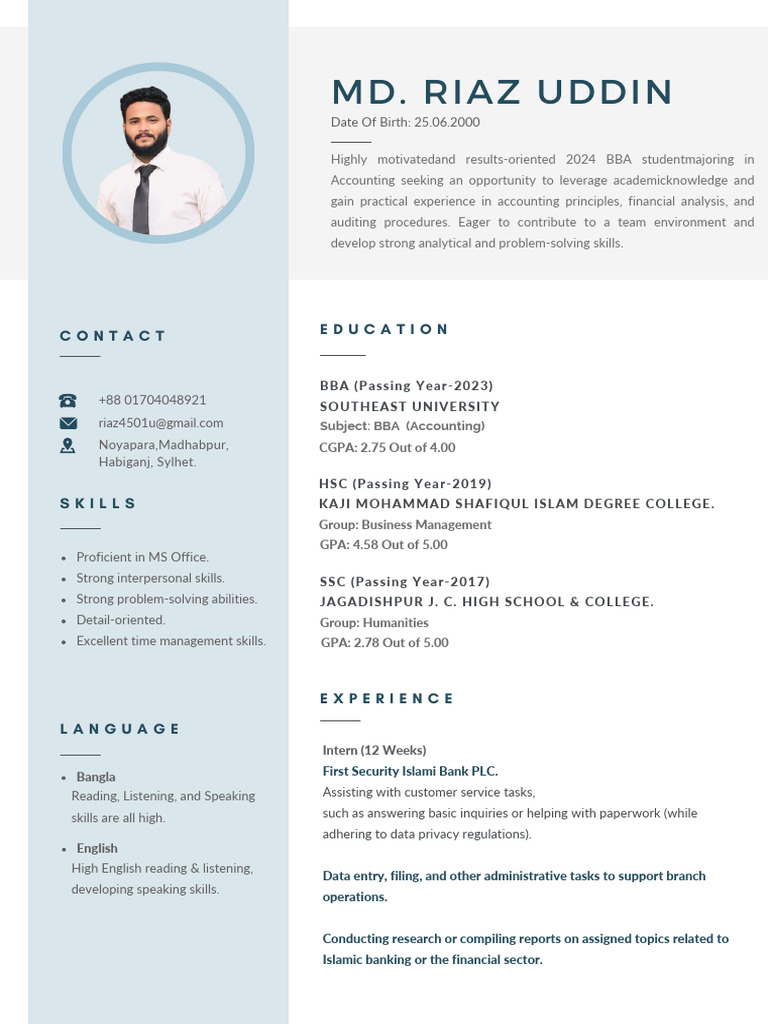 MD - Riaz Uddin | PDF | Business | Finance & Money Management