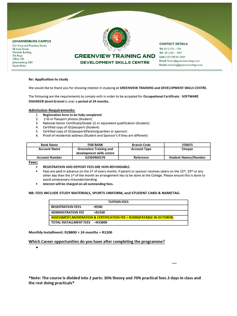 Software Engineer | PDF | Fee | Software