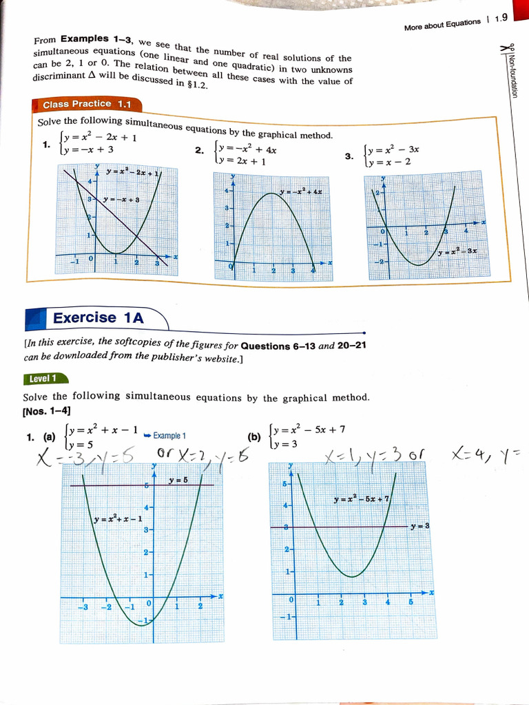 Ex. 1A (Exclue Q14 - 19) | PDF | Equations | Mathematical Objects