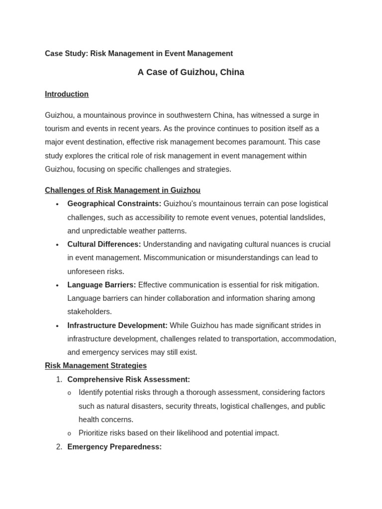 T2 Case Study | PDF | Risk Management | Emergency Management