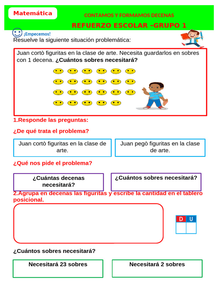D5 A1 FICHA MAT. CONTAMOS Y FORMAMOS DECENAS | PDF