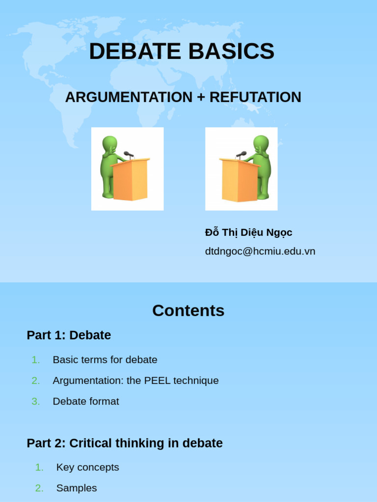 Coaching - Debate basics | PDF | Fallacy | Argument