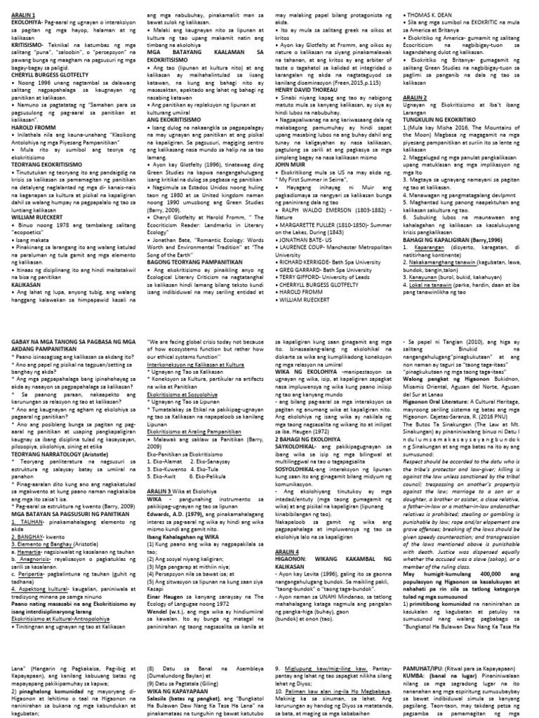 Fil102 Reviewer | PDF