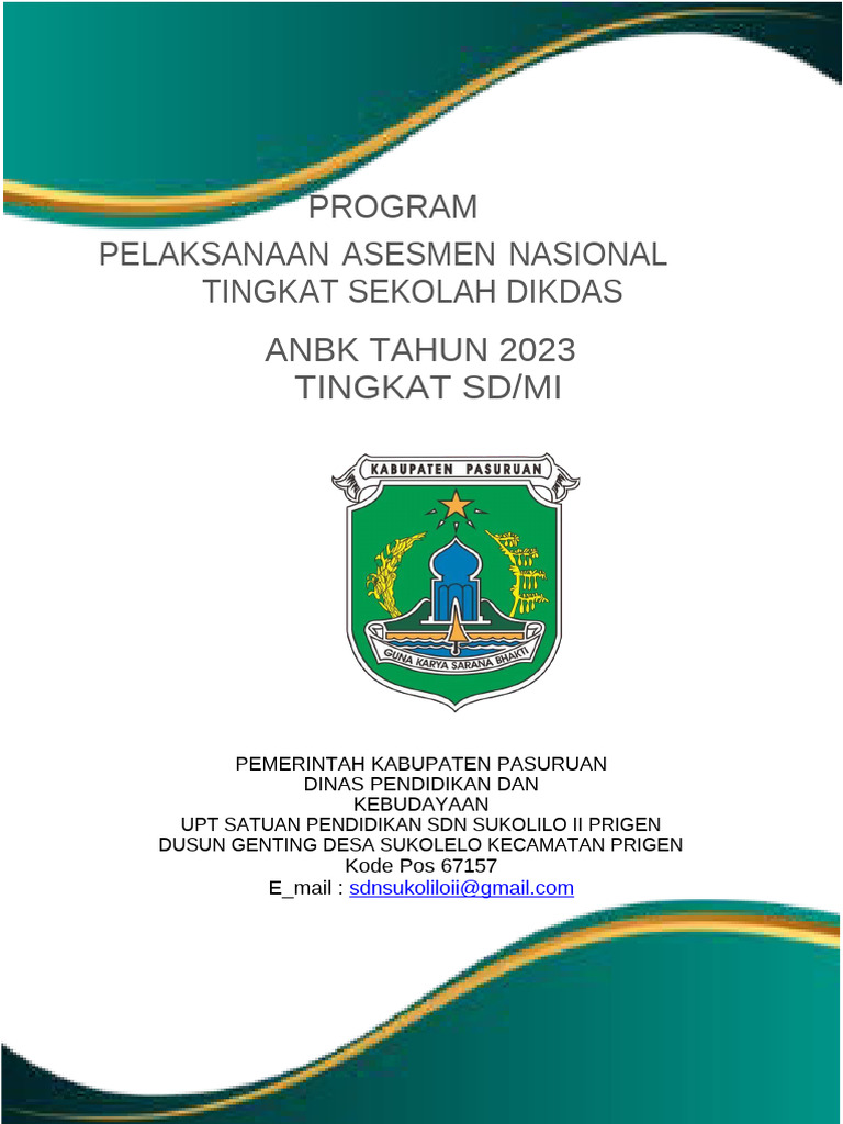 Dokumentasi Program ANBK 2023 SDN Sukolilo II Prigen | PDF
