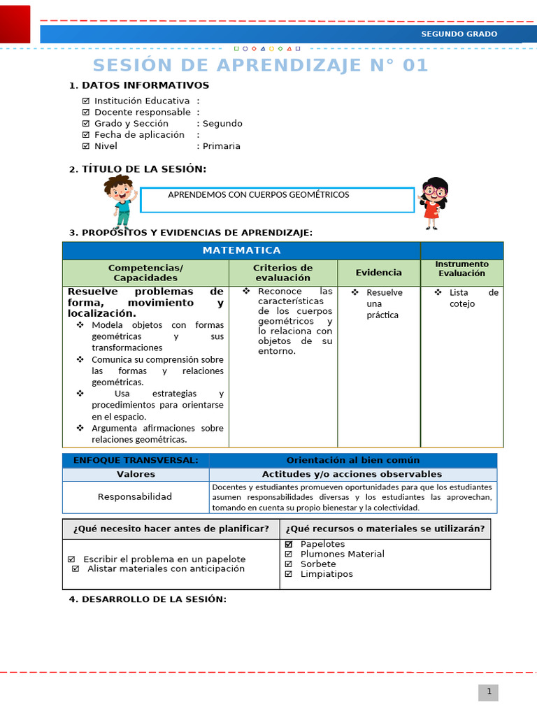 Matemática - Resuelve Problema de Forma Movimiento y Localización ...