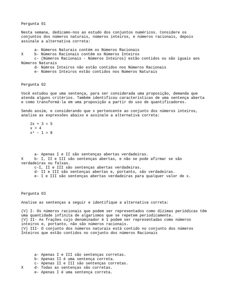 Atividade Avaliativa - Sem 02 | PDF | Número racional | Números