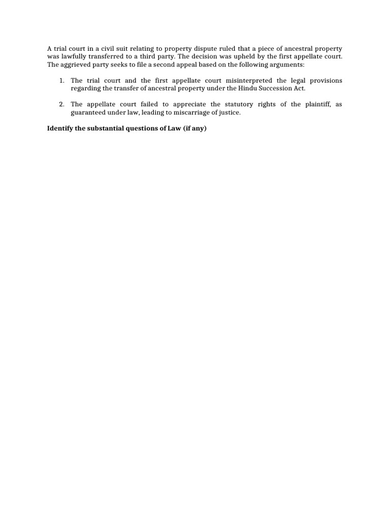 Substantial Questions | PDF