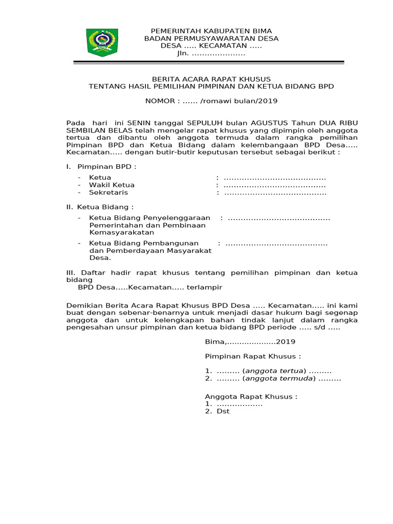 Ba BPD Struktur BPD | PDF