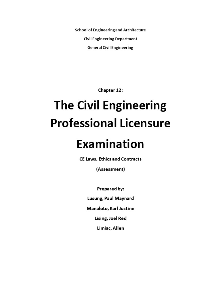 Civil Engineering Licensure Exam Guide | PDF | Civil Engineering ...