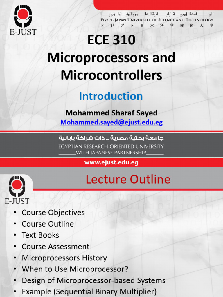 ECE 310 Lecture 1 - Introduction | PDF | Microprocessor | Microcontroller