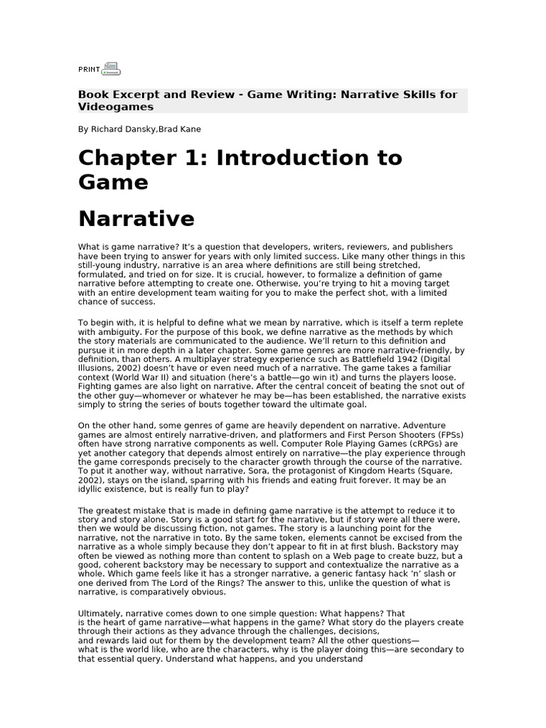 Book Excerpt and Review | PDF | Narrative | Role Playing Games
