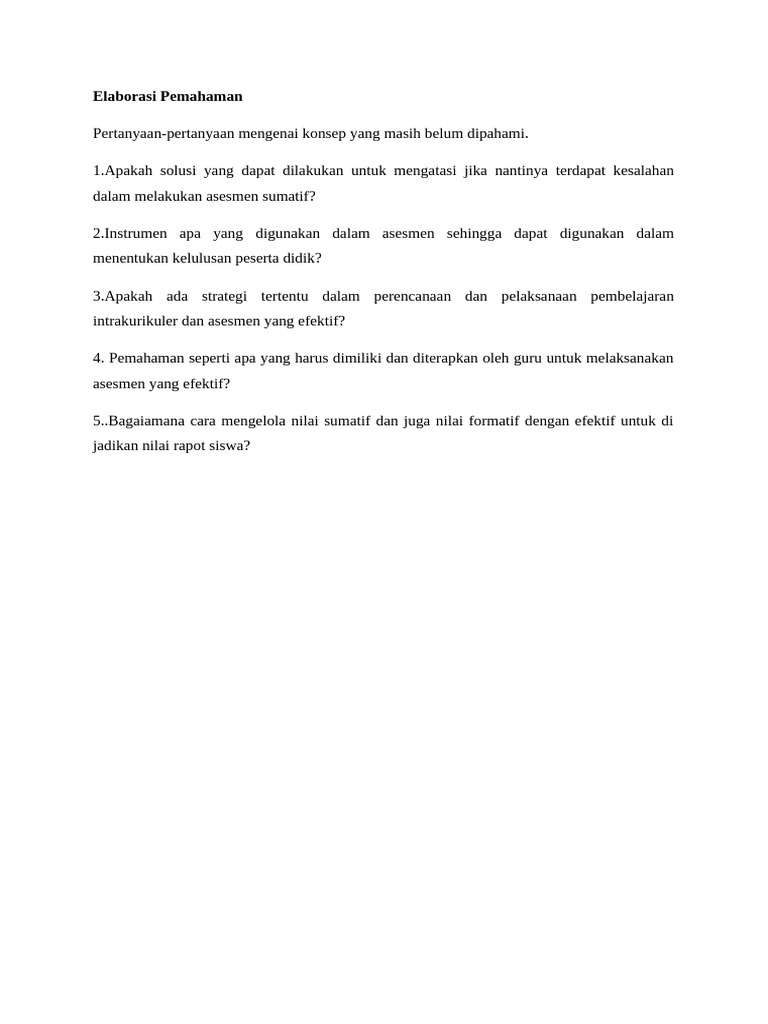 Elaborasi Pemahaman Topik 2 PPAE | PDF